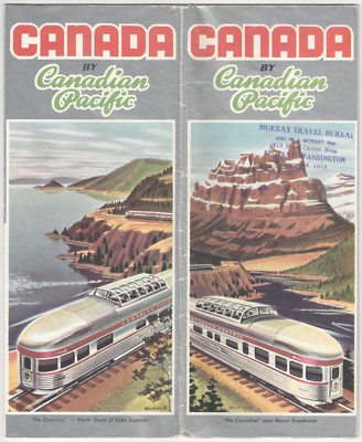 1950s Canadian Pacific Railroad Advertising Brochure - Nice Graphic ...