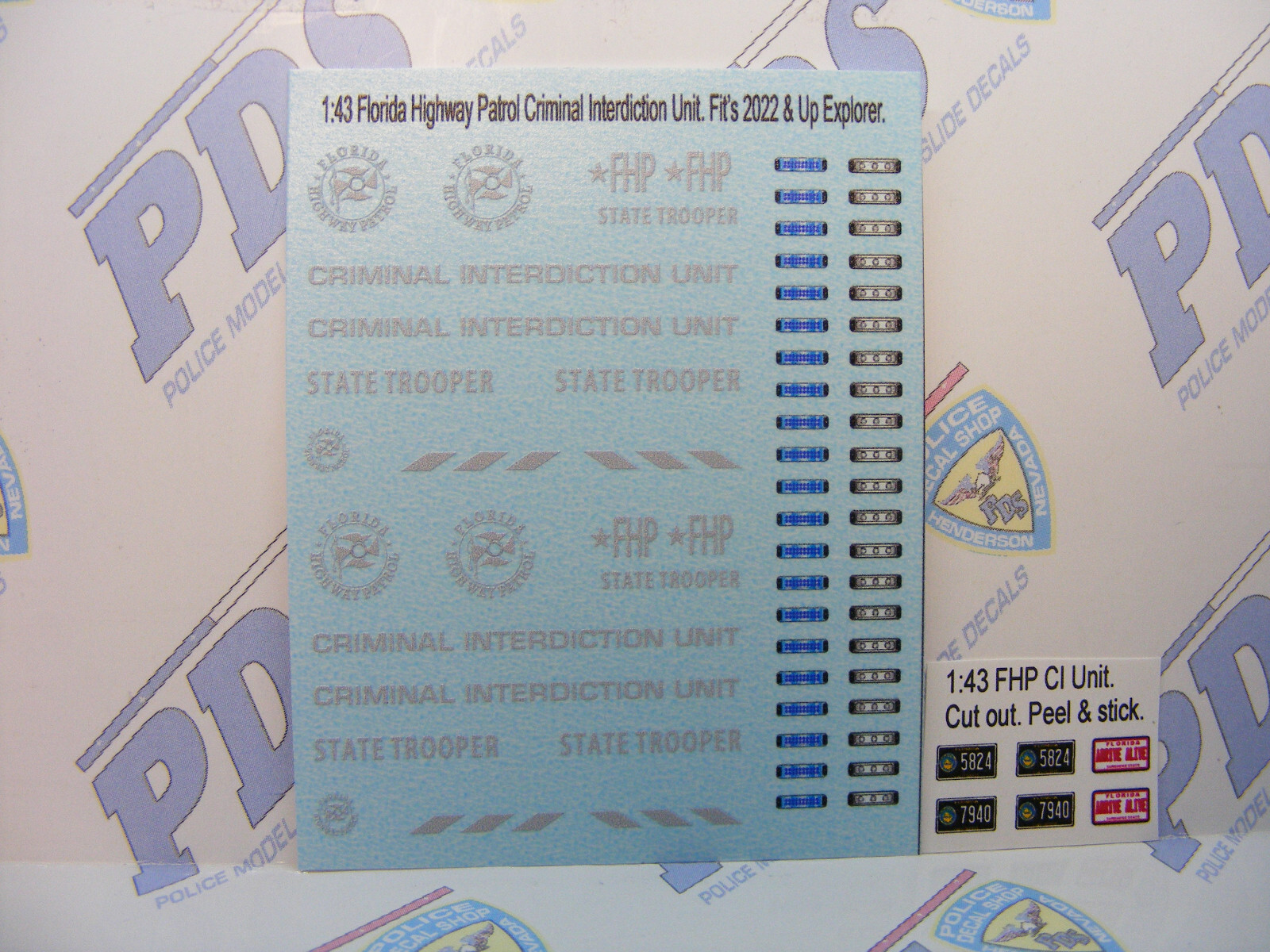 Florida Highway Patrol Criminal Interdiction Unit 1/43 Water slide ...