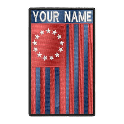 Custom YOUR NAME Personalized Name Tag USA US Flag 4" Embroidered Patch ...