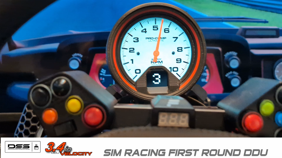 3.4 Round Sim Racing Dashboard Display | Touchscreen DDU w Multi-Gauge ...