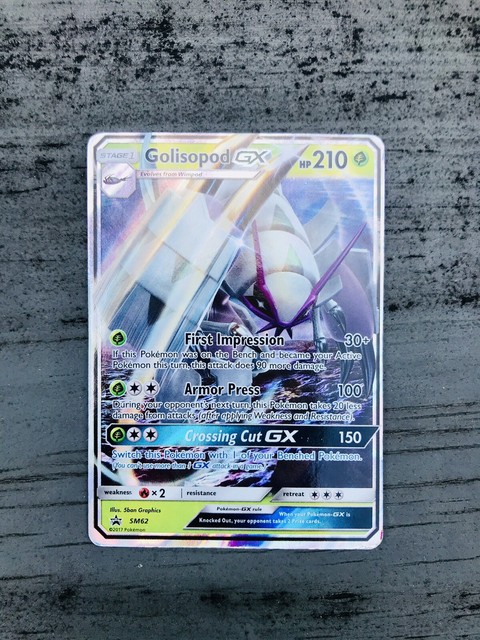 Pokémon TCG Golisopod-GX SM Black Star Promo SM62 Holo Promo for sale ...