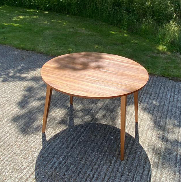 Vintage Round Table Antique Victorian Mahogany Tilt Top Circular