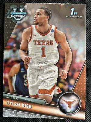2023-24 Bowman Chrome U 1st Bowman - #80 - Dylan Disu - Texas Longhorns ...