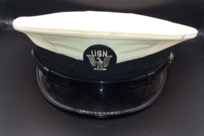 Vintage U.S. Navy Enlisted Combination Cap – White Cover Hat USN ...