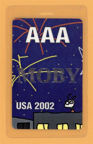 Moby 2002 18 Tour AAA Laminated Backstage Pass | eBay