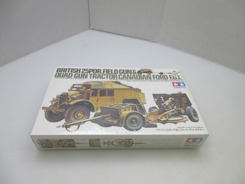 Tamiya British 25 PDR field guns & gun tract Vintage Model Kit 1/35 ...