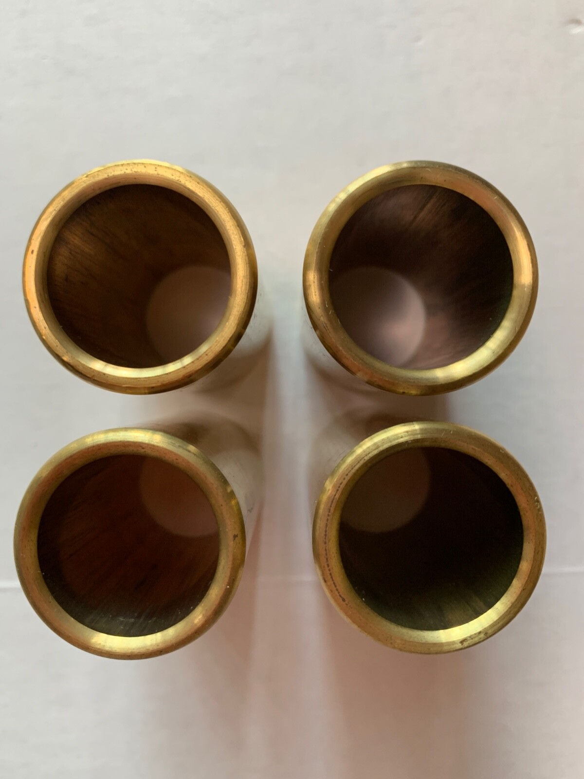 SOLID BRASS GUITAR SLIDES - Set of 4 - Vintage aged look | eBay