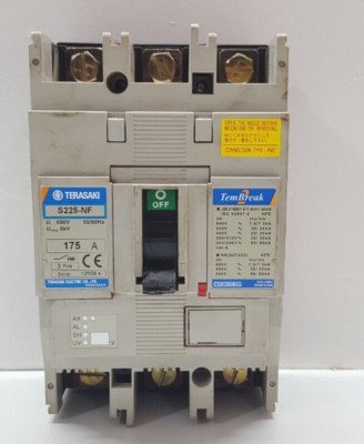 TERASAKI S225-NF TEMBREAK 175 AMPS 3 POLE CIRCUIT BREAKER / TESTED OK ...