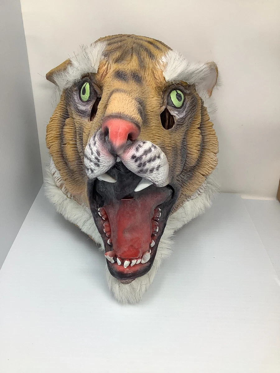 Realistic White Tiger Mask
