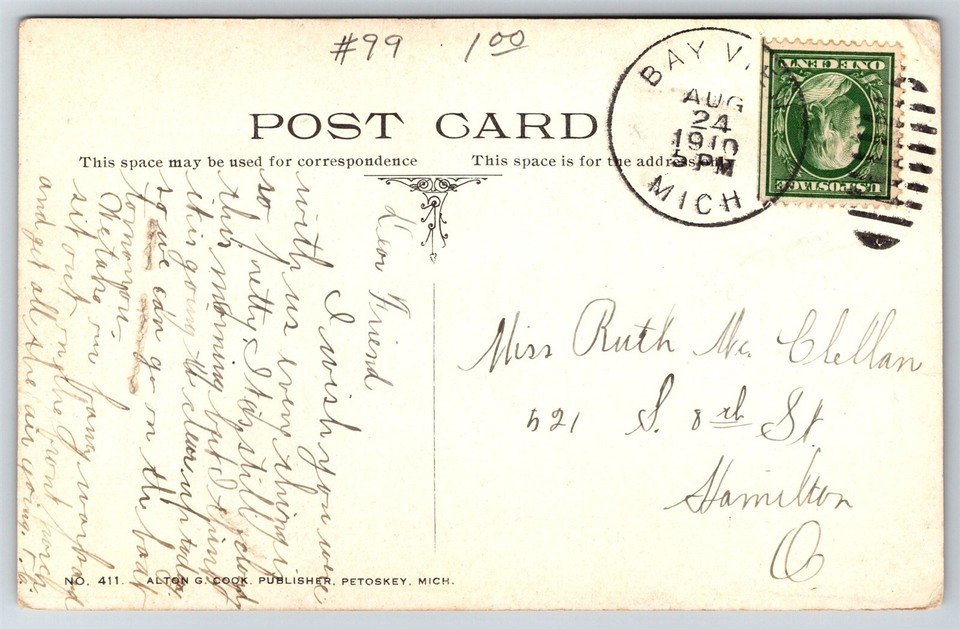 Log Bridge At Roaring Brook MI C1910 Postcard T17 | eBay