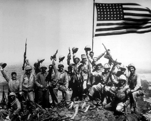 Marines Raising the Flag over Iwo Jima 8x10 World War II Photo WW2 ...