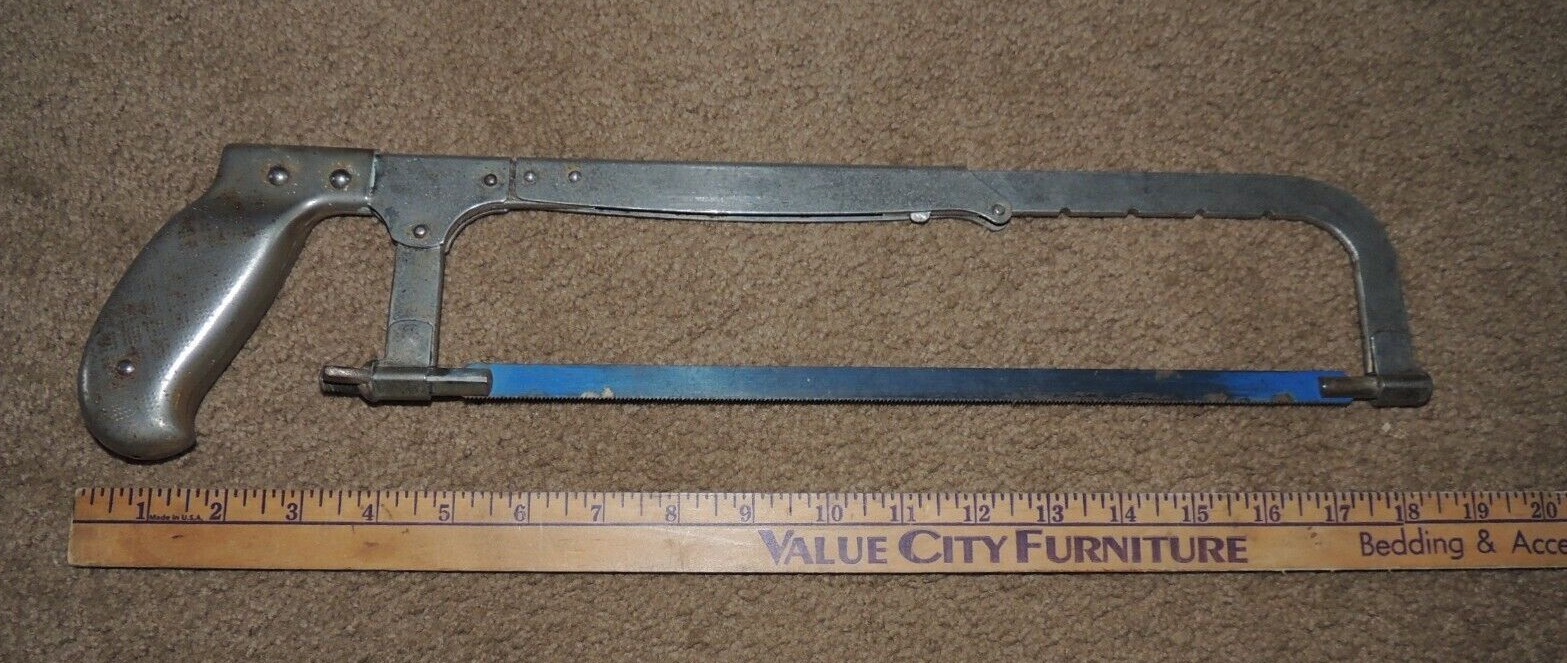 VINTAGE Millers Falls Nickel Plated Hacksaw No. 168, for 8" to 12 ...