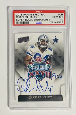 2015 Panini Charles Haley Super Bowl XXVII Autograph PSA 10 Cowboys POP ...