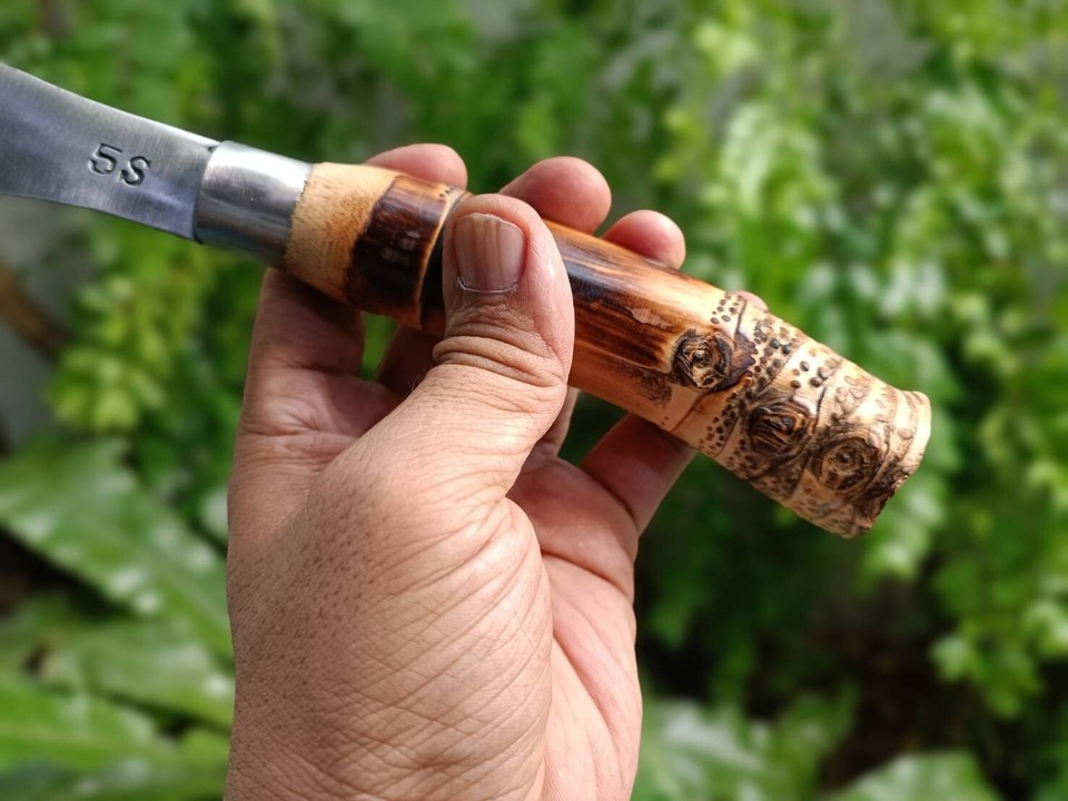 handmade Parang Machete Hunting Rambo knife 8.7” forged blade, Bamboo ...