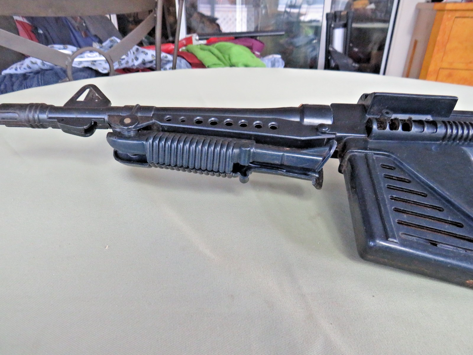 1950s 60s MARX AUTOMATIC MACHINE GUN W/ BIPOD & COCKING ACTION NOISE ...