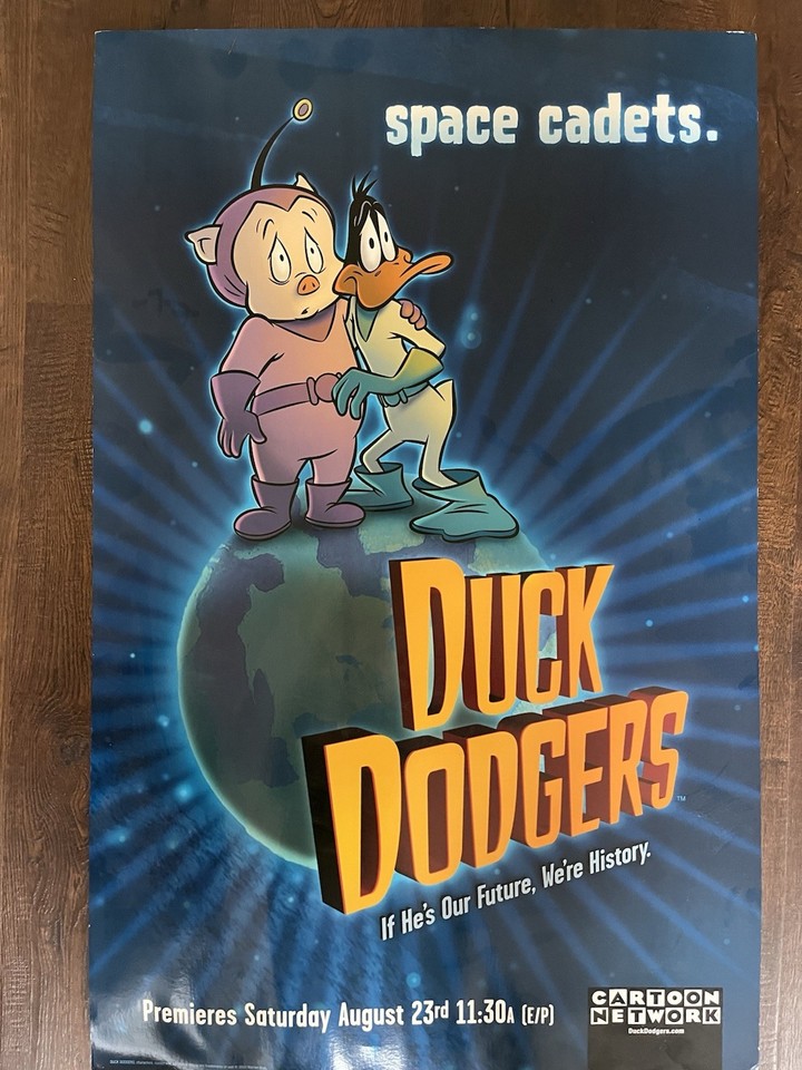 Vintage Duck Dodgers 2003 Cartoon Network 32x22 POSTER Banner Daffy ...