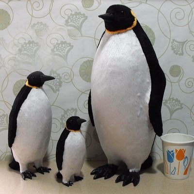 1 X Fake Artificial Penguin Faux Fur Realistic Taxidermy Home Garden ...