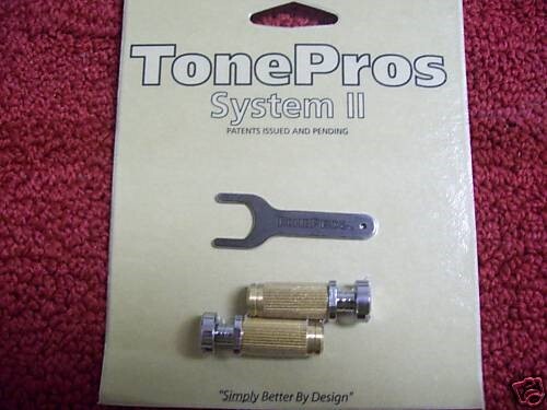 TonePros Sns1 Nickel Locking SAE Stop Tailpiece Studs USA Gibson Tp ...