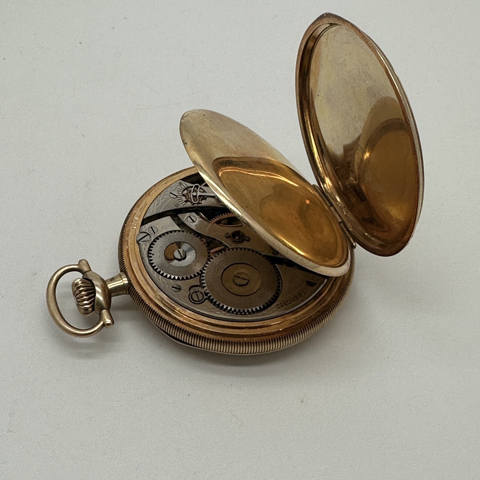 14k GOLD WALTHAM KEYSTONE POCKET WATCH 17 Jewels 19850352 5433790 585 ...