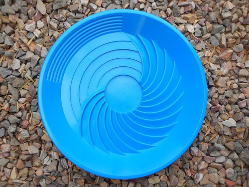 Turbopan BLUE Gold Pan VORTEX ACTION! Panning 16" Prospecting Mining ...