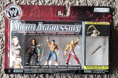WWE Micro Aggression Jeff Hardy John Cena Shawn Michaels MOC | eBay