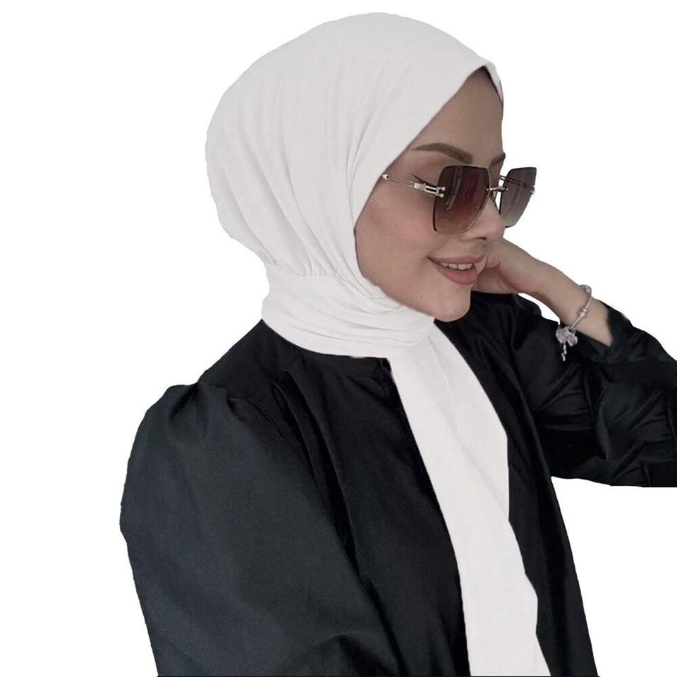 Islamic Women Full Cover Wrap Shawls Bonnet Turban Headscarf Muslim ...