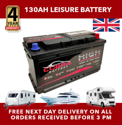 12v 130ah Leisure Battery High Power Deep | Grelly UK