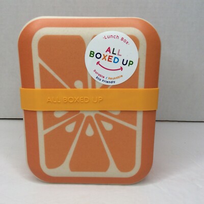 Eco One All Boxed Up Orange Lunch Box Durable Reusable Eco Friendly New ...