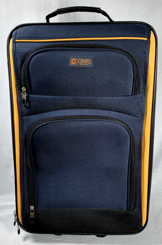 Chaps Ralph Lauren Roller Suitcase Blue Yellow 21" X 14" X 6-1/2" | eBay