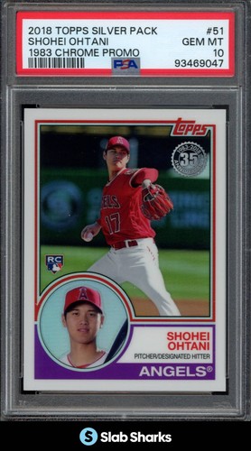 2018 TOPPS #51 SHOHEI OHTANI SILVER PACK 1983 CHROME RC ROOKIE PSA 10 ...