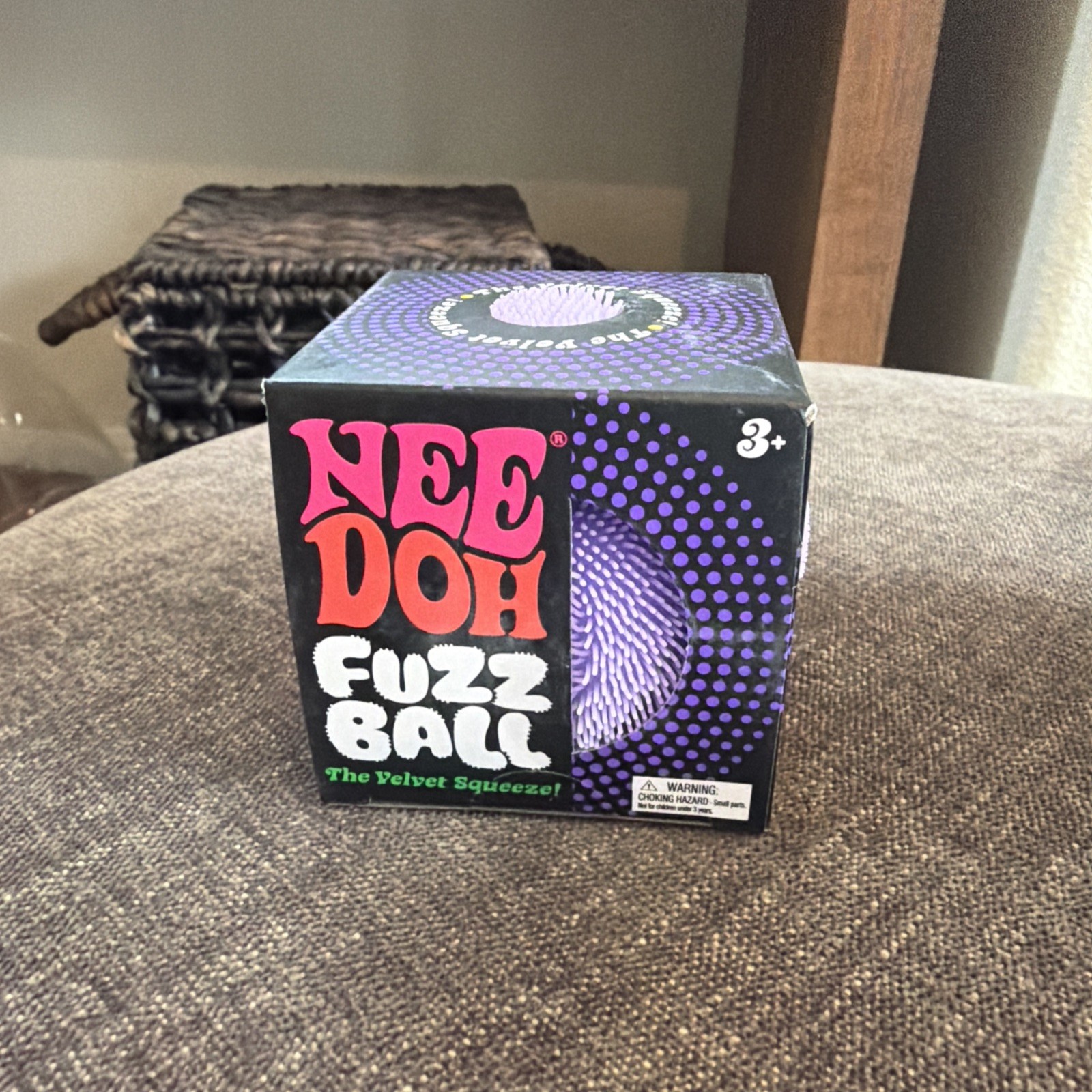 PURPLE Needoh FUZZ BALL Flower Power Nee Doh Squish Stress