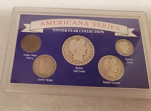 Americana Series: YesterYear Coin Collection Silver Barber Half Quarter ...