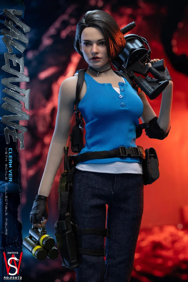 SWTOYS FS072 Resident Evil Jill Valentine 1/6 Scale Action Figure Clean ...
