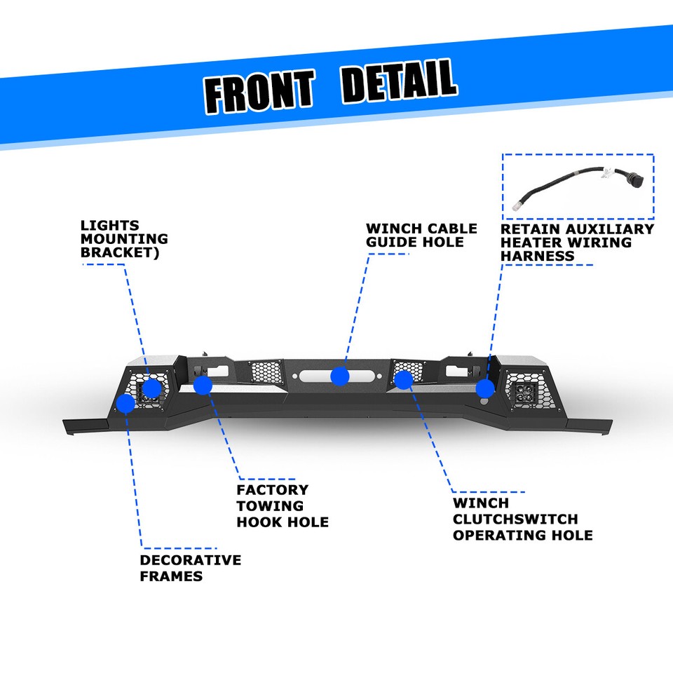 For 2022-2026 Chevrolet Silverado 1500 front bumper lower valance skid ...