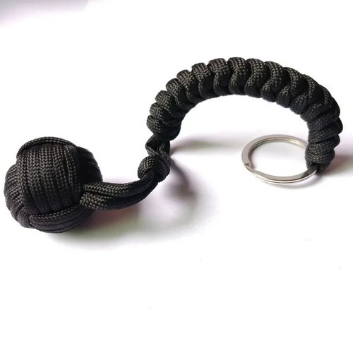 Keychain Strength Paracord Monkey Fist Hiking With Steel Ball Outdoor ...
