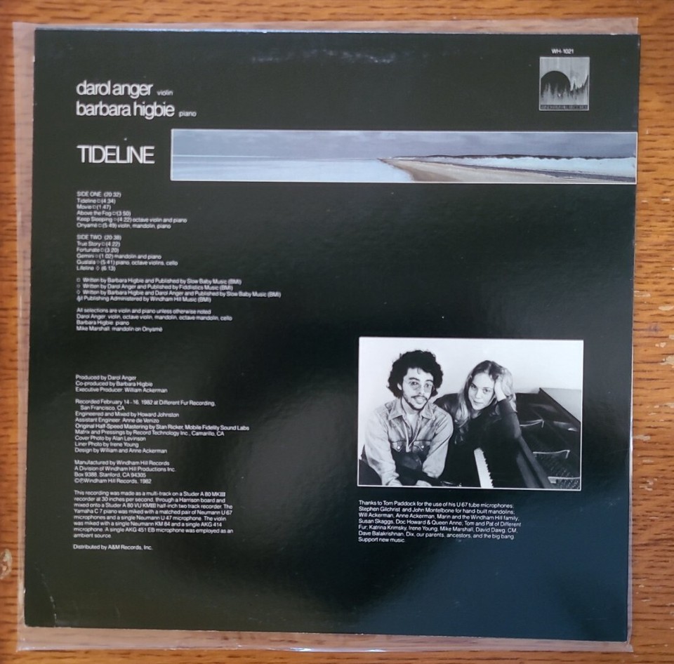 Darol Anger Barbara Higbie Windham Hill Vinyl LP Playtested WH-1021 ...