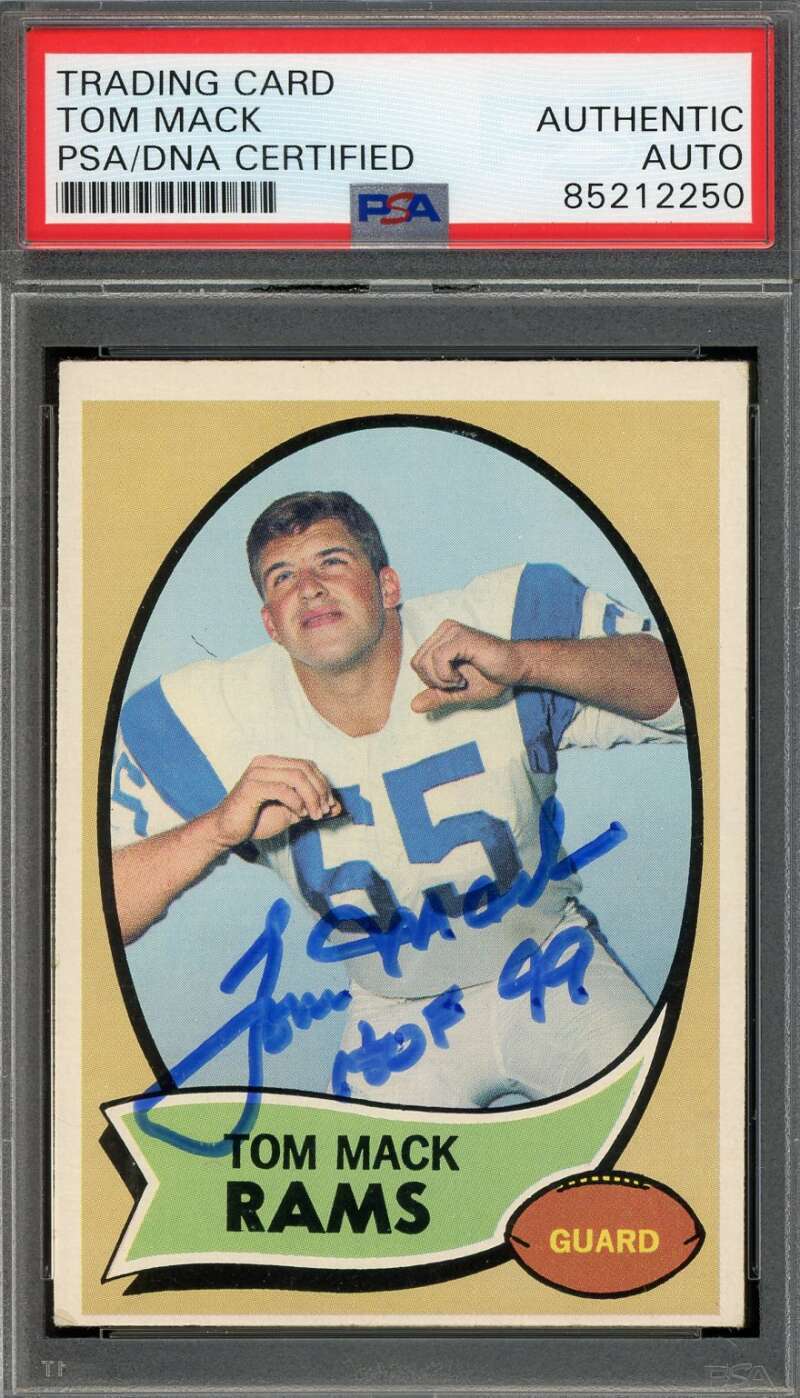 Tom Mack PSA DNA Signed 1970 Topps Rookie Autograph | eBay