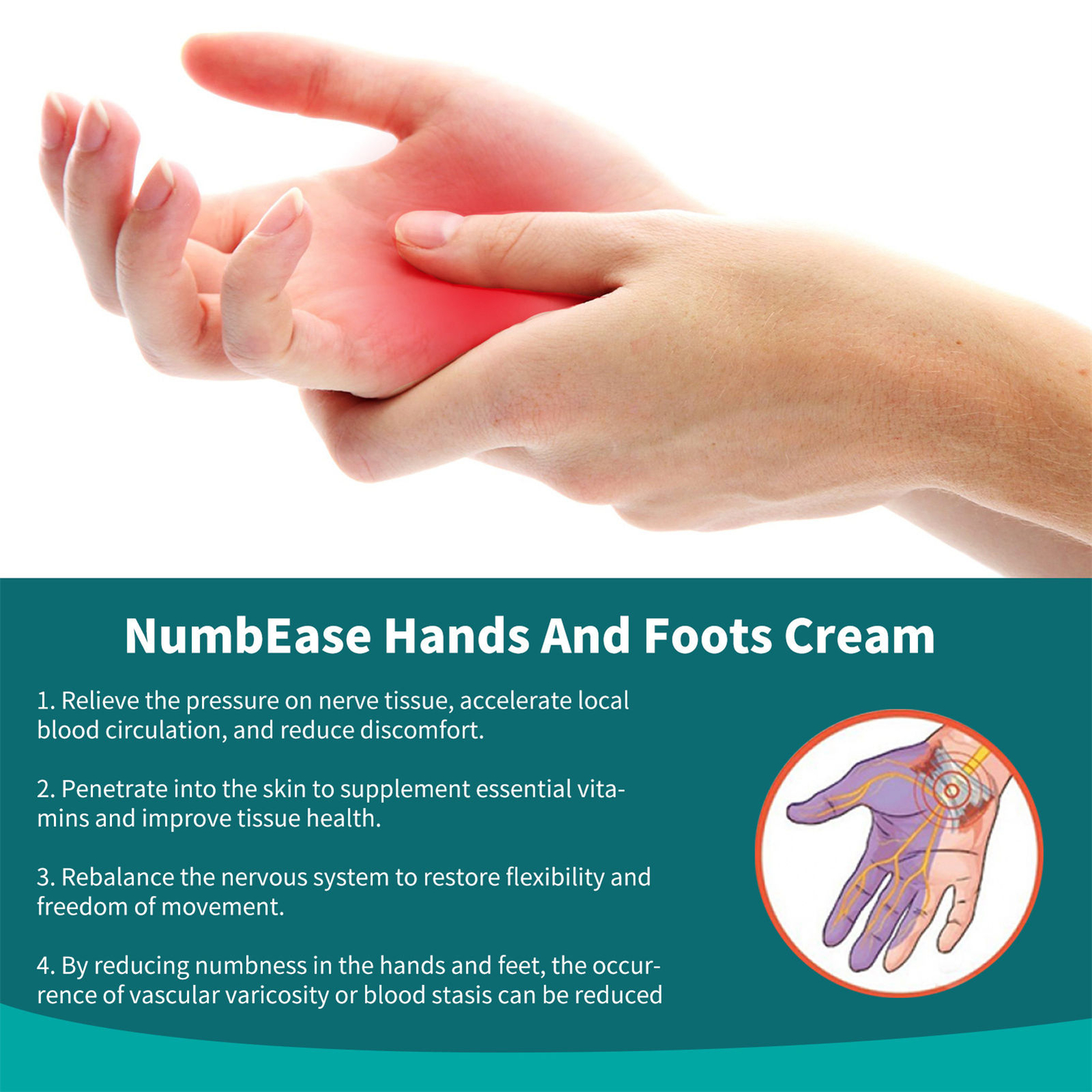 Numbness Cream Neuropathy Nerve Pain Relief Cream Maximum Strength Hand ...