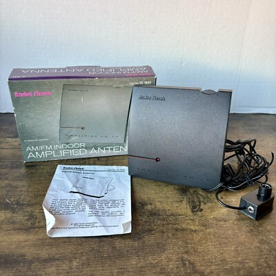 RadioShack Model 15-1832 Amplified Indoor AM/FM Radio Antenna Original ...