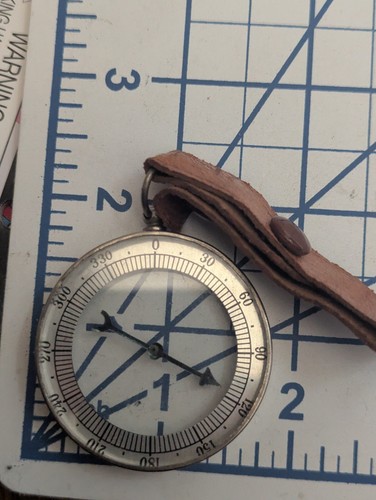 Vintage Japan Double Two Sided Glass Pocket Compass Transparent WWII ...