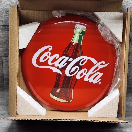 Coca-Cola Coke Round ButtonSign 12 Inch Metal Tin Bottle | eBay