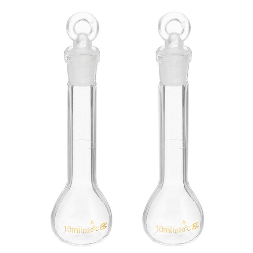 10ml 2Pcs 3.3 Borosilicate Glass Volumetric Flask with Glass Stopper ...