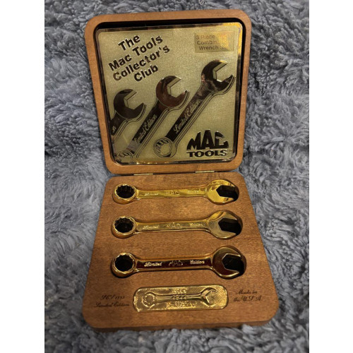 MAC Tools Limited Edition 24K Gold Plated Spanner Set of 3 with 1993 ...