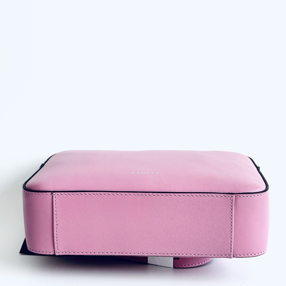 RADLEY Handbag Pink Vintage Rose Leather Small Crossbody Bag Sion Close ...