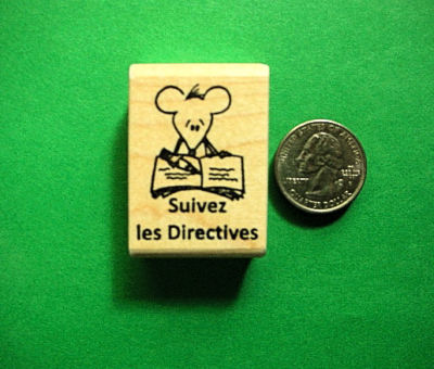 "Follow Directions" - French Teacher's Rubber Stamp | eBay