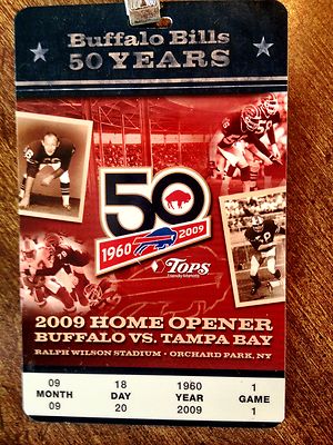 BUFFALO BILLS 2009 50 YEARS VS. TAMPA BAY LIMITED EDITION COMMEMORATIVE ...