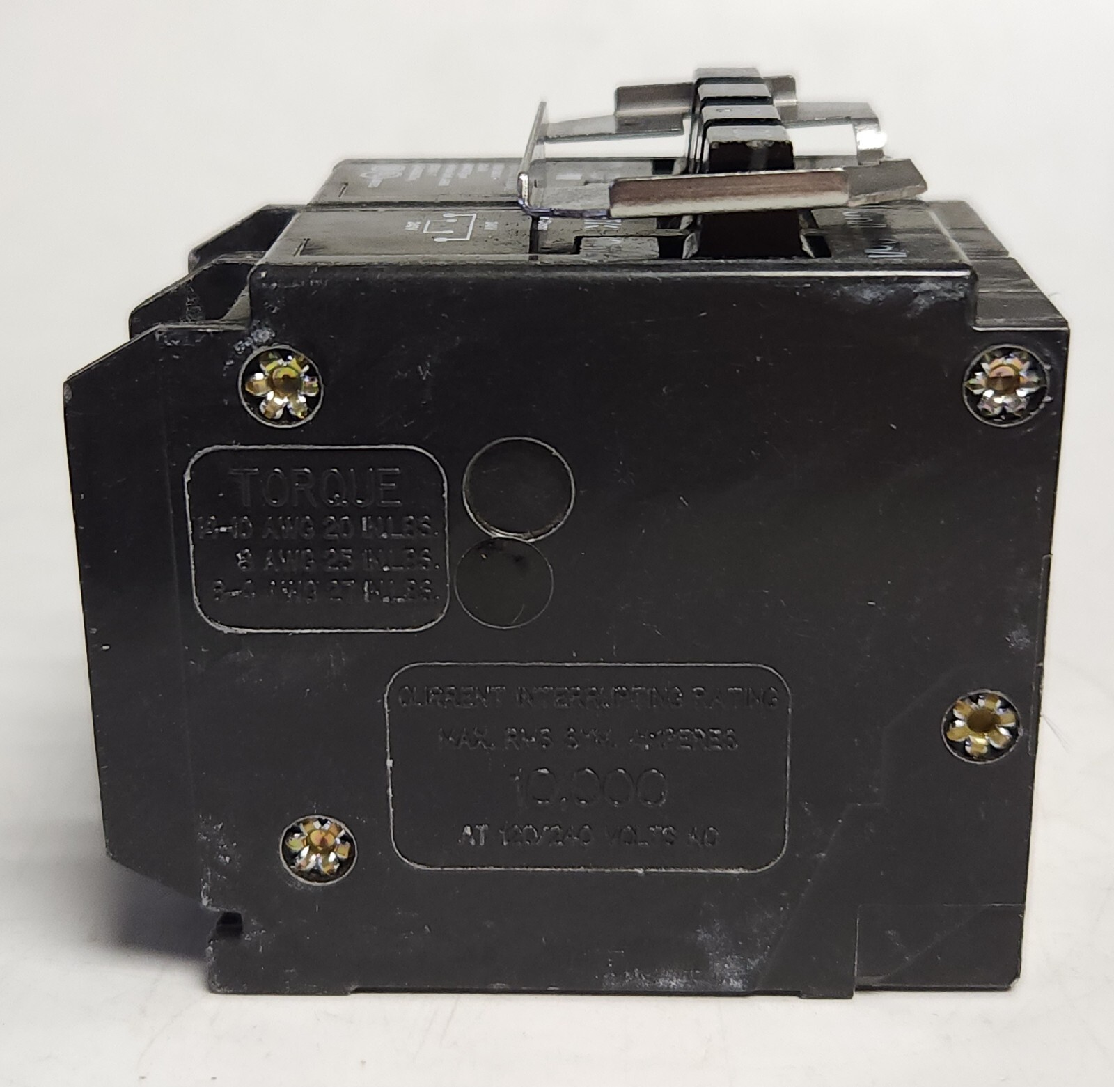 EATON BR420 Duplex 4 Pole 2 x 2 Pole 20 AMP Type BR Circuit Breaker ...