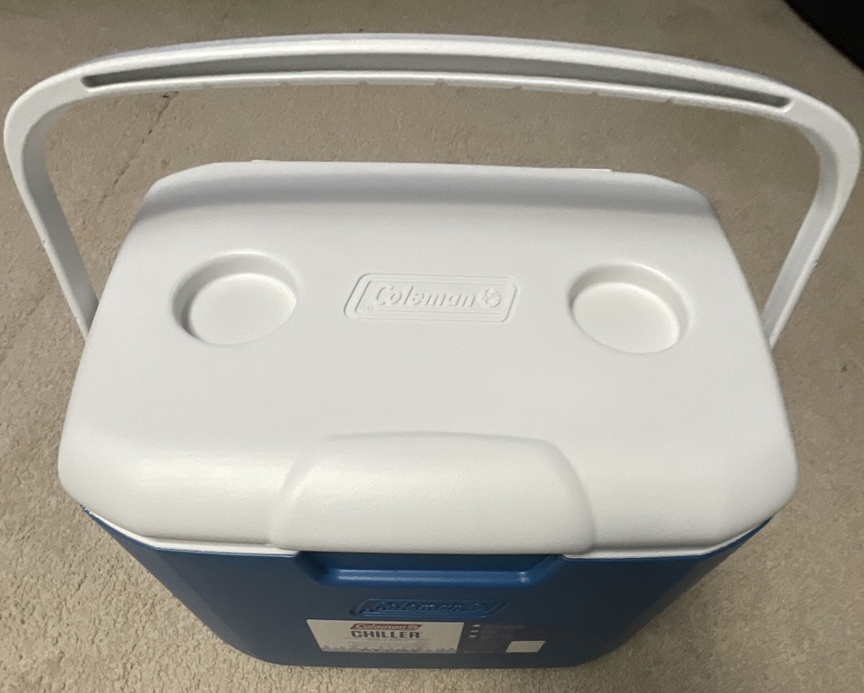 COLEMAN Chiller Personal Cooler, 30 qt, Plastic, Blue/White , 2160830 ...