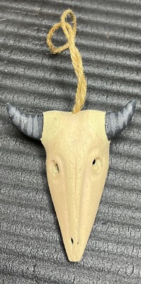 Western Steer Skeleton Head Cow Bull Rustic Christmas Tree Ornament 3 ...
