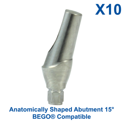 10x Dental Implant BEGO Compatible Anatomically Shaped Abutment 15 ...
